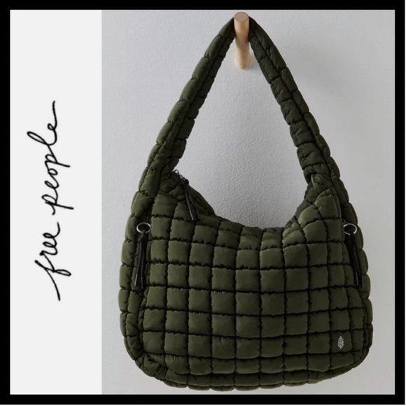Free People | Bags | Free People Quilted Carryall Army Green Factory ...